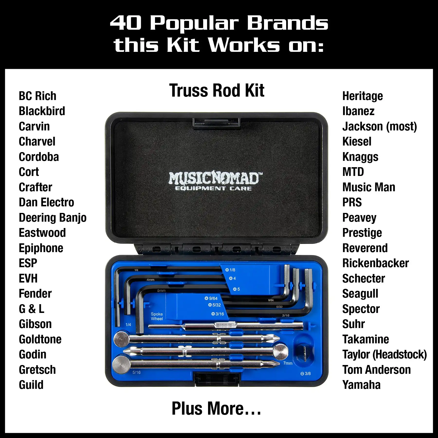 Guitar Tech Truss Rod Adjustment Wrench Set - 11 pcs.