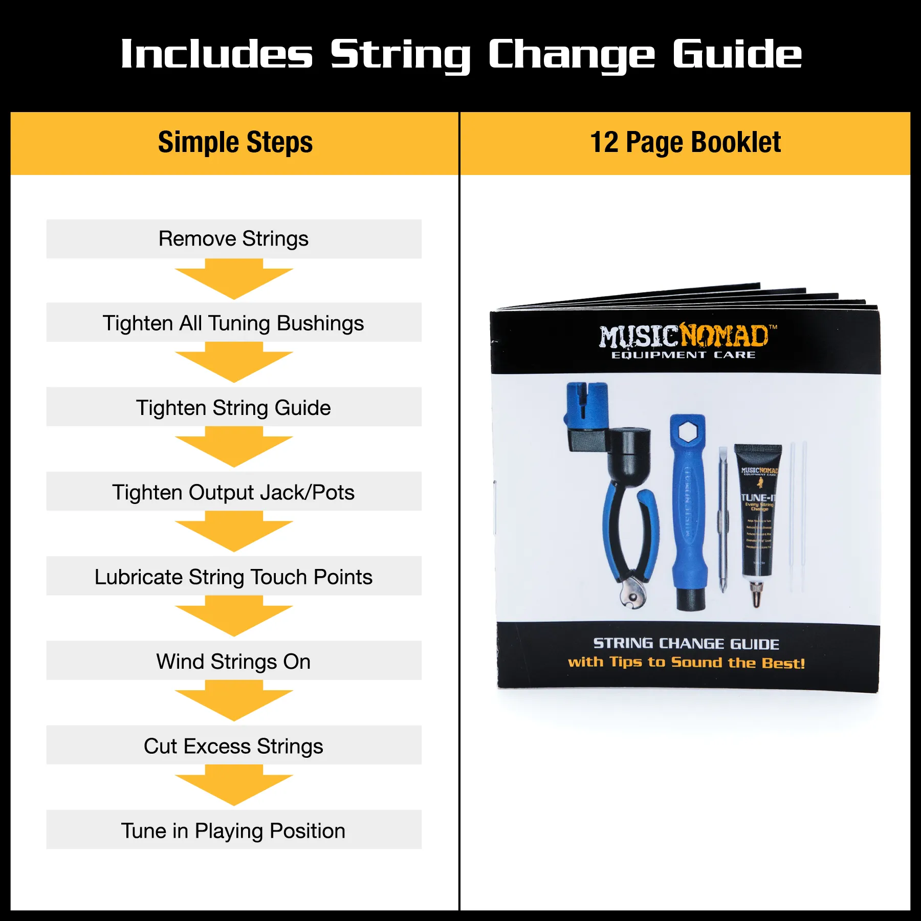 String Change Tool Kit for Guitars, Bass and other string instruments ...