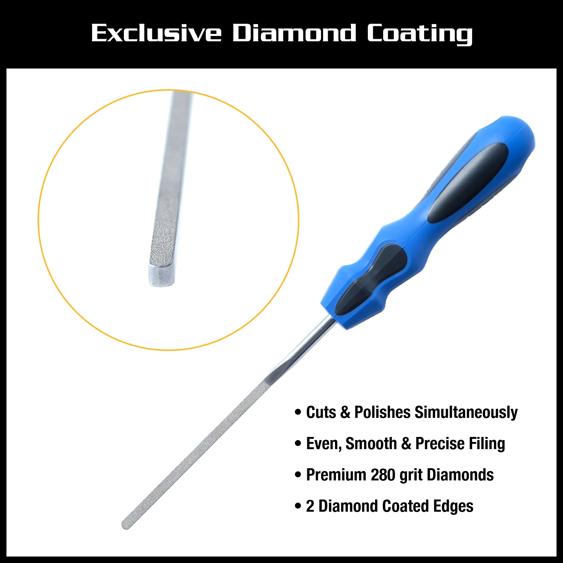 Diamond Coated Guitar Fret End Dressing File Tool (E-File) for Fret ...