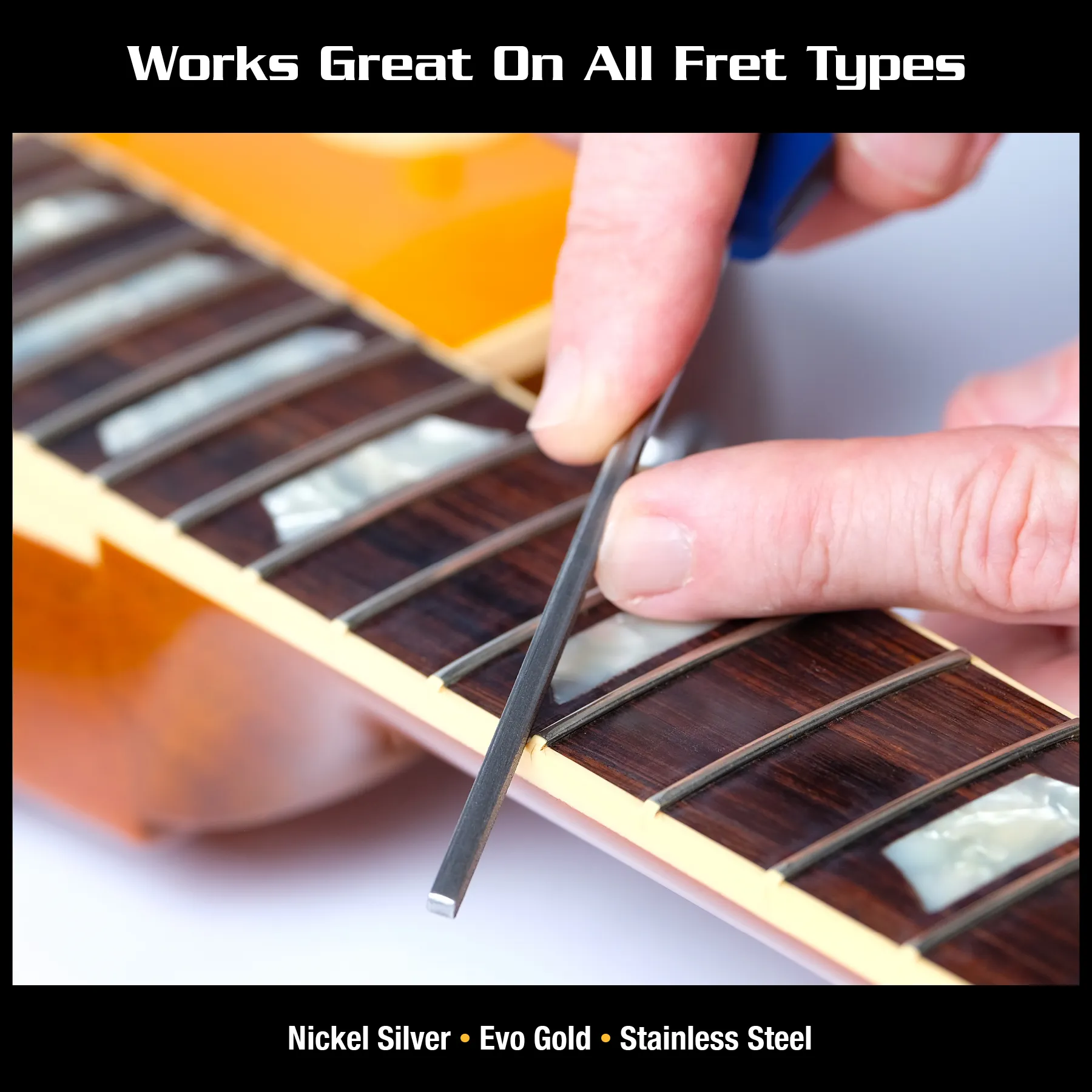 Diamond Coated Guitar Fret End Dressing File Tool (E-File) for Fret ...